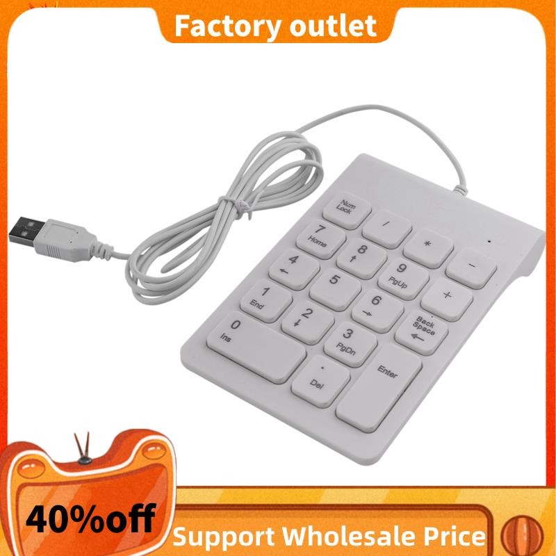 In Stock Mini USB Wired Numeric Keypad Numpad 18 Keys Digital Keyboard for Accounting Teller ...