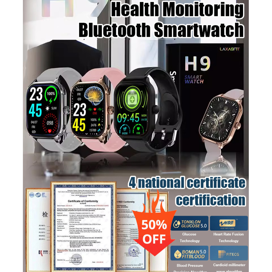 ⚡PH HOT⚡Popular H9 smartwatch Health monitoring Bluetooth call ...