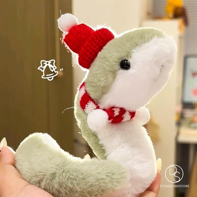 2025 Chinese New Year Mascot Snake Stuffed Toy Snake Green Plush Doll ...