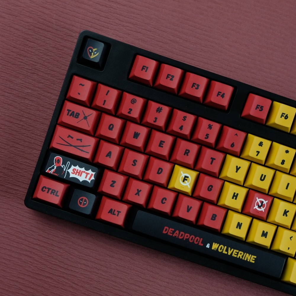 Deadpool & Wolverine Keycap Cherry Profile 140 Keys PBT Five-sided Dye ...