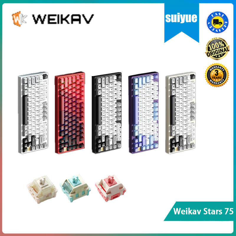 Weikav Stars 75 customized mechanical keyboard finished metal CNC ...