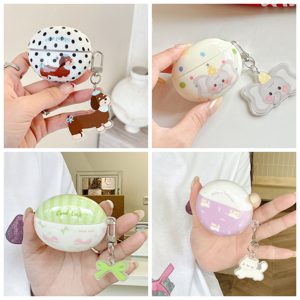 ins For huawei freebuds 6i /freebuds 5i Case cartoon cute dogs keychain ...