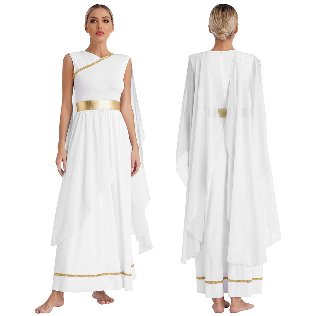 Women Ancient Greek Athena Goddess Cosplay Costume Greece Roman Queen ...