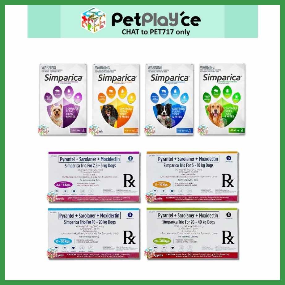 Simparica:q}TRIO.XU&/+fN@jJ@R@Y@i@Q REGULAR Anti Tick & Flea Chewable ...