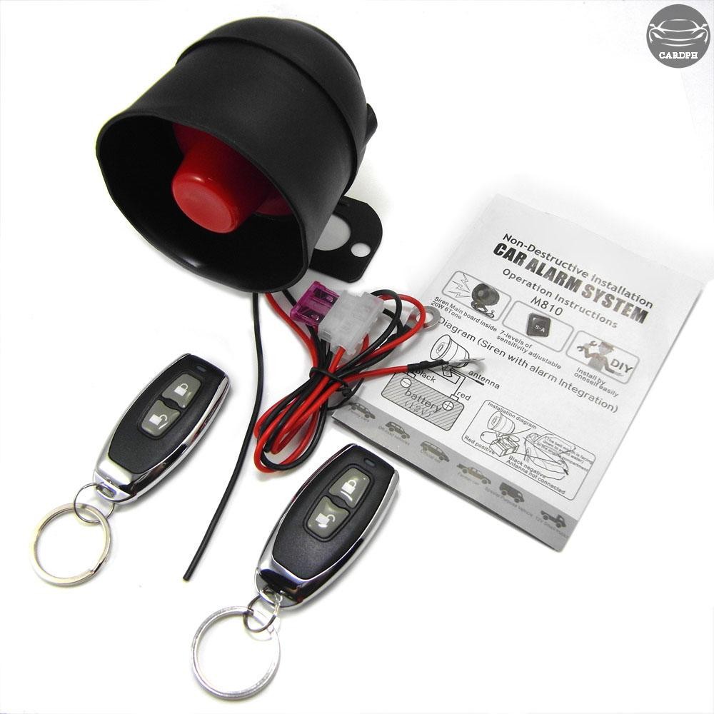 Universal Car Alarm Non-Destructive Installation 12 V Automobile ...