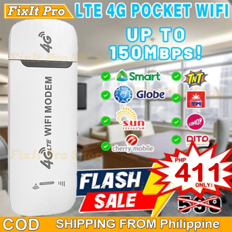 Wireless 4G LTE WiFi Router Modem Universal SIM Card 150Mbps USB Mini ...