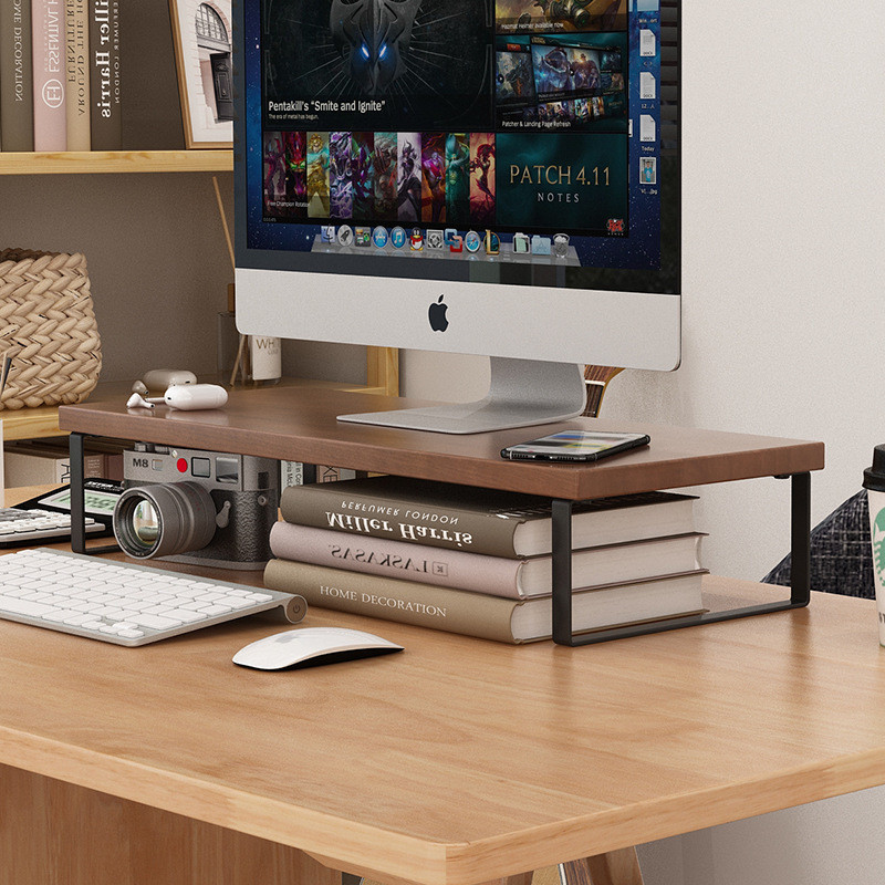 Shelf Office Pad Stand Desktop Computer Monitor Desktop Shelf Raised ...