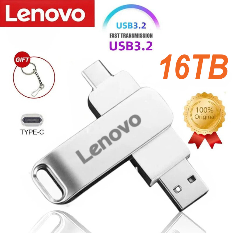 Lenovo 16TB USB 3.0 2 In 1 Dual Type C USB Flash Drive Mental High ...