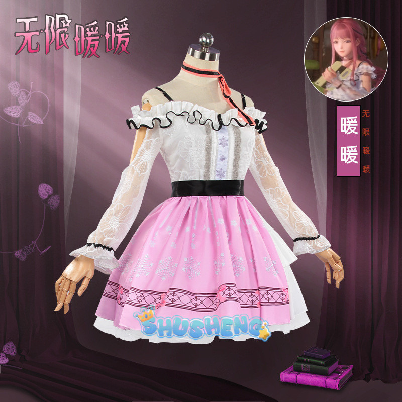 Nikki Cosplay Anime Infinity Nikki Sweet Pink Lolita Dress Uniform Wig ...