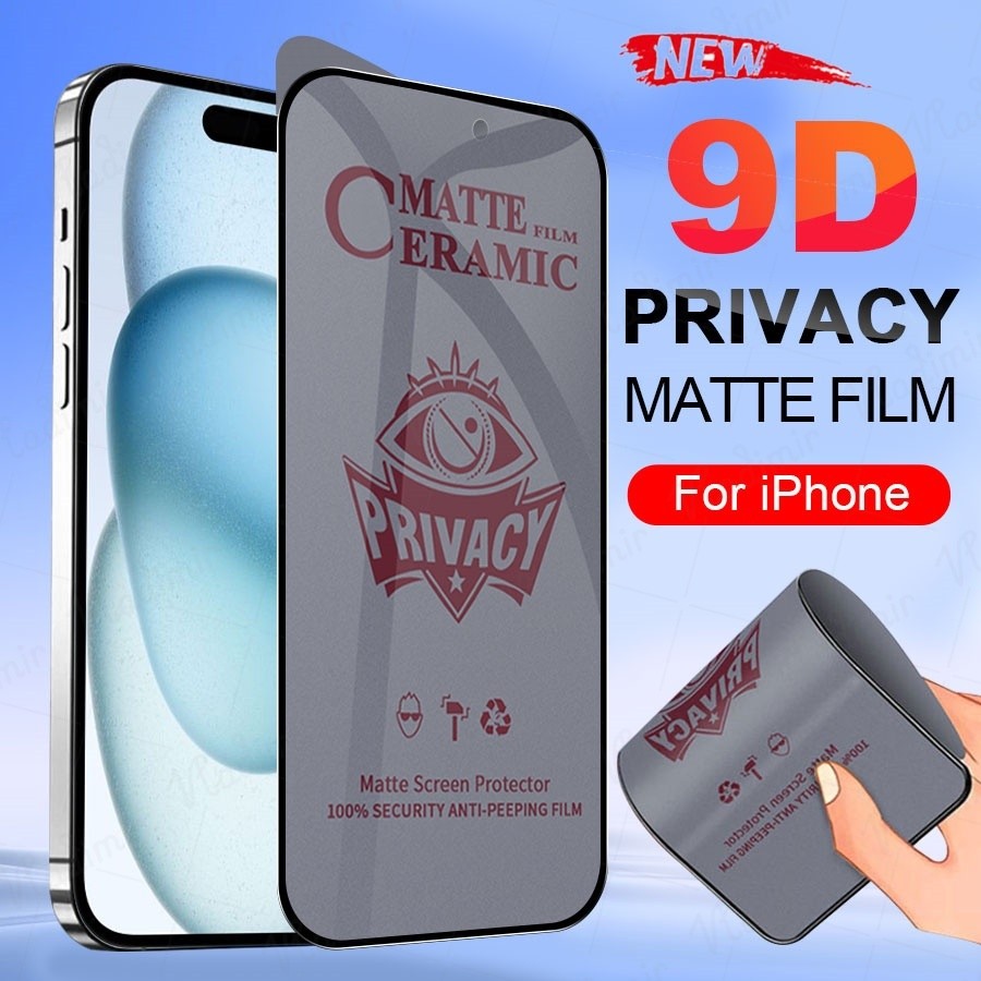 Ceramics Privacy Film Matte Anti Spy Tempered Glass Screen Protector ...