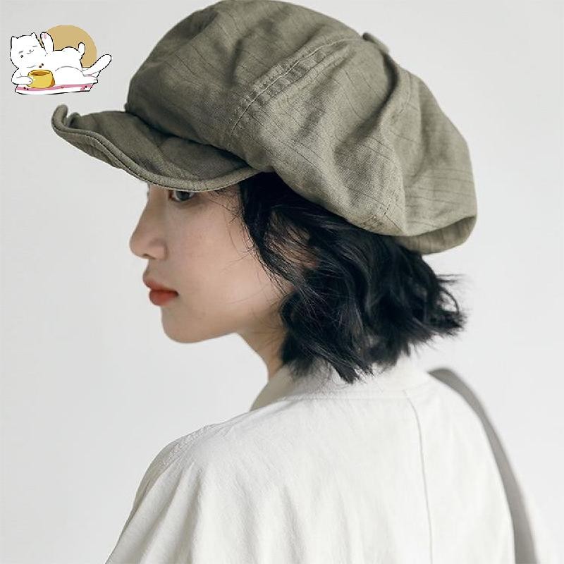 Retro Octagonal Hat Newsboy Hat Beret Literary Retro Hat HYYUE | Shopee ...