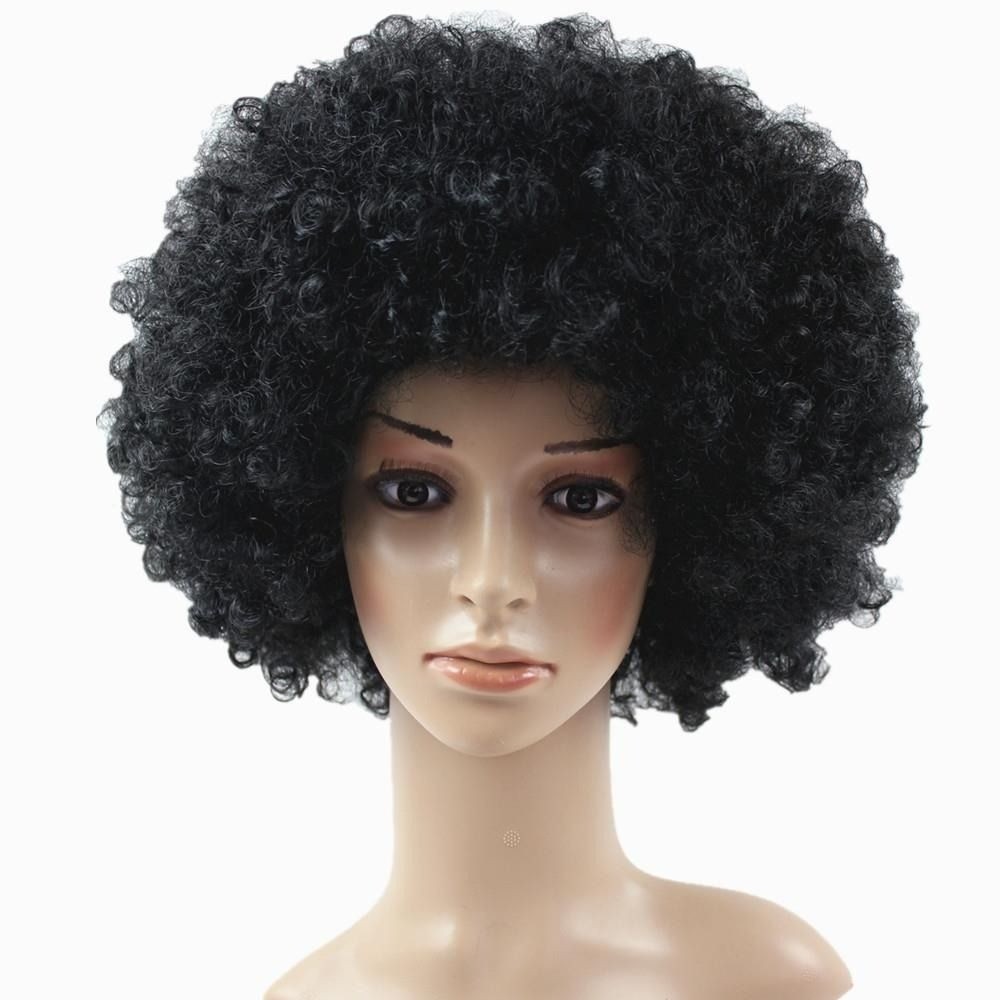 Fashion Crazy Funny Afro Wig Short Curly Disco Wig Synthetic Hair Party ...
