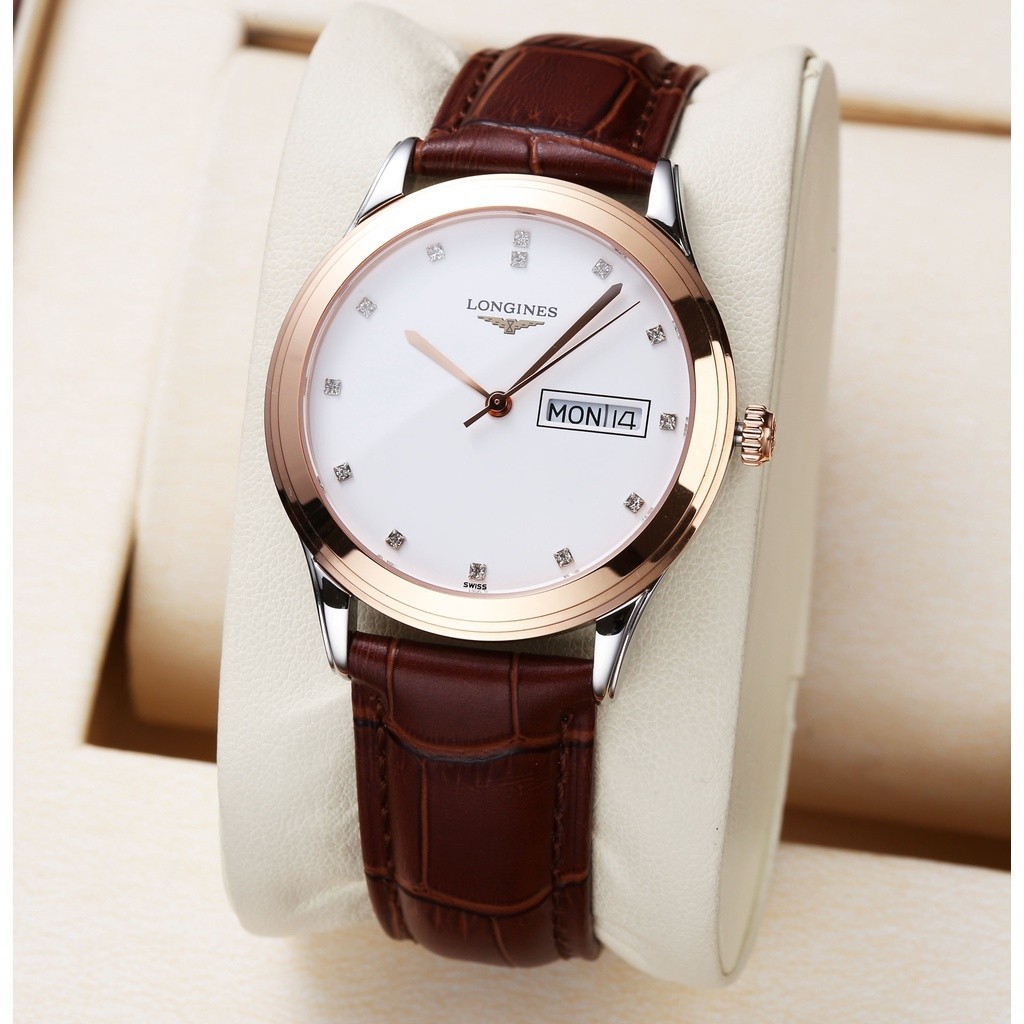 Longines Flagship 38.5MM JQ11 White Dial Fashion Gorgeous Charming Men ...