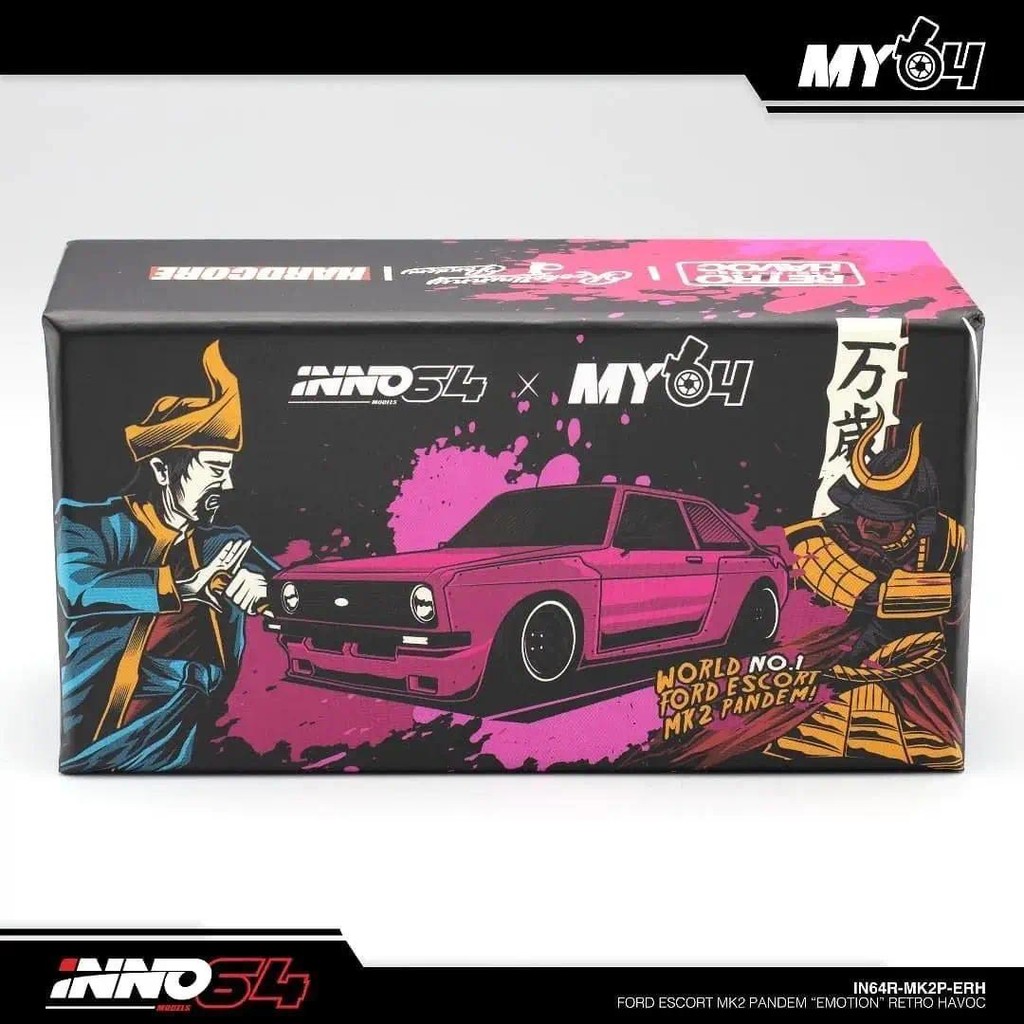 1:64 INNO MY64 Co-branded Ford MK2 Pandem Rocket Rabbit Pink Resin Car ...
