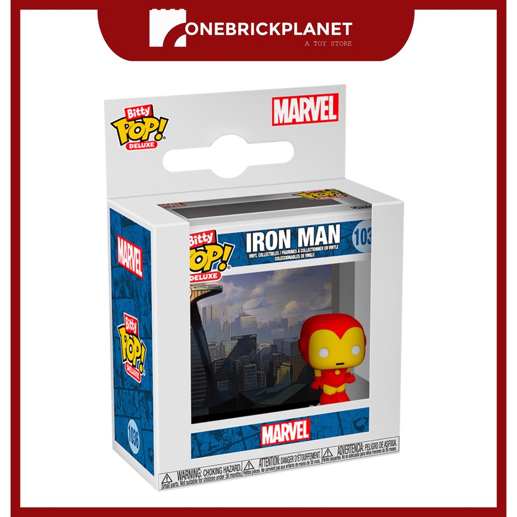 Funko Pop! Marvel: Bitty Pop Iron Man - Iron Man (Avengers Tower) (1036 ...