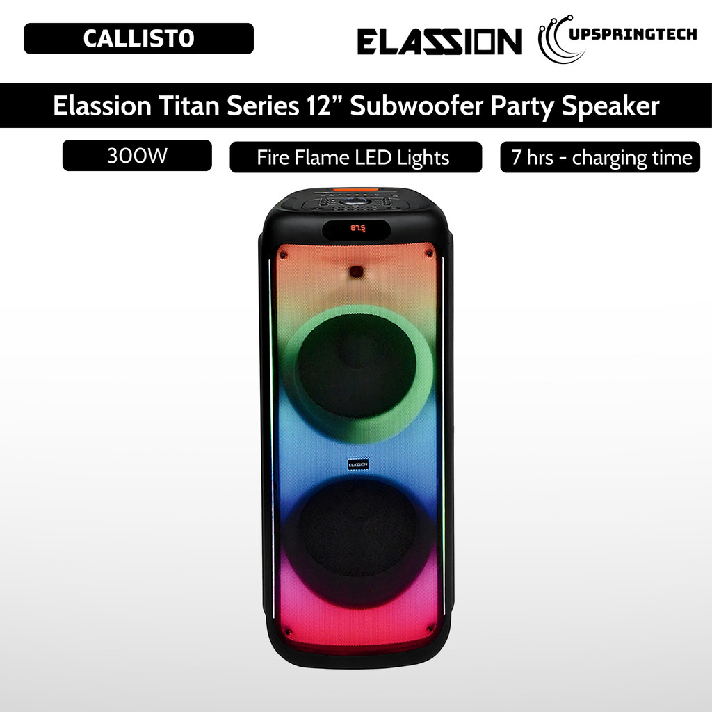 Elassion CALLISTO 300W RMS Party Speaker | 12” Subwoofer | Titan Series ...