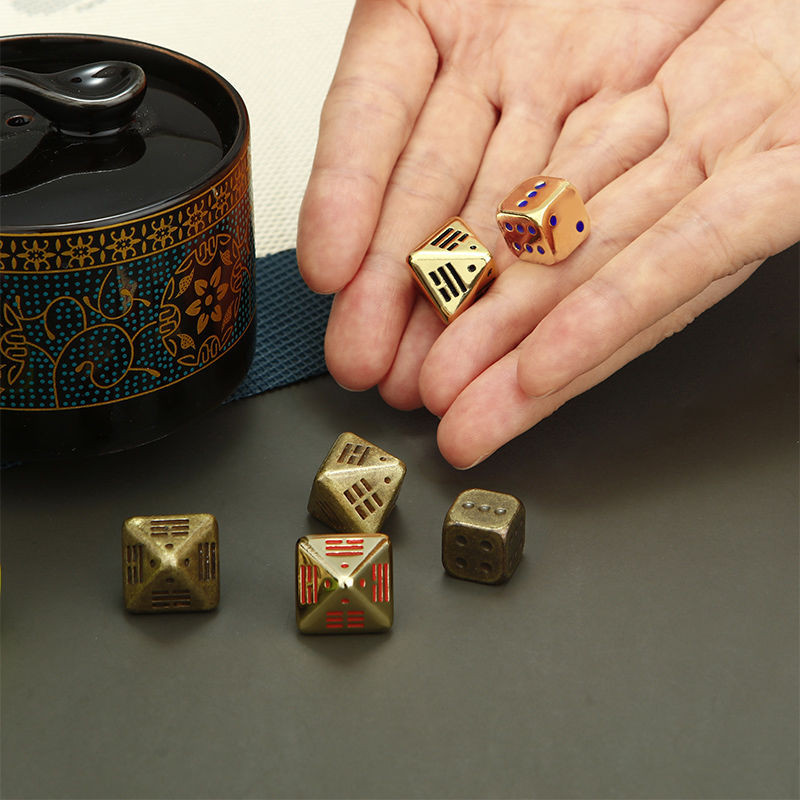 Dice Three Piece Set Zinc Alloy Gossip Dice Game Toy Leisure ...