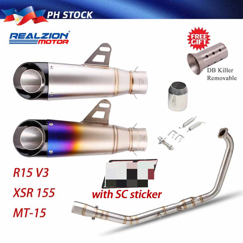 REALZION For Sc Project Motorcycle R15 V3 Mt15 Xsr 155 Xsr155 Exhaust ...
