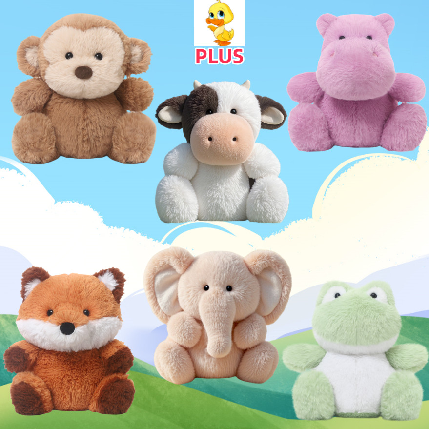 PLUS JOOKI Plush Jooki Dolls Fun Fox Hippopotamus Cow Frog Stuffed Doll ...