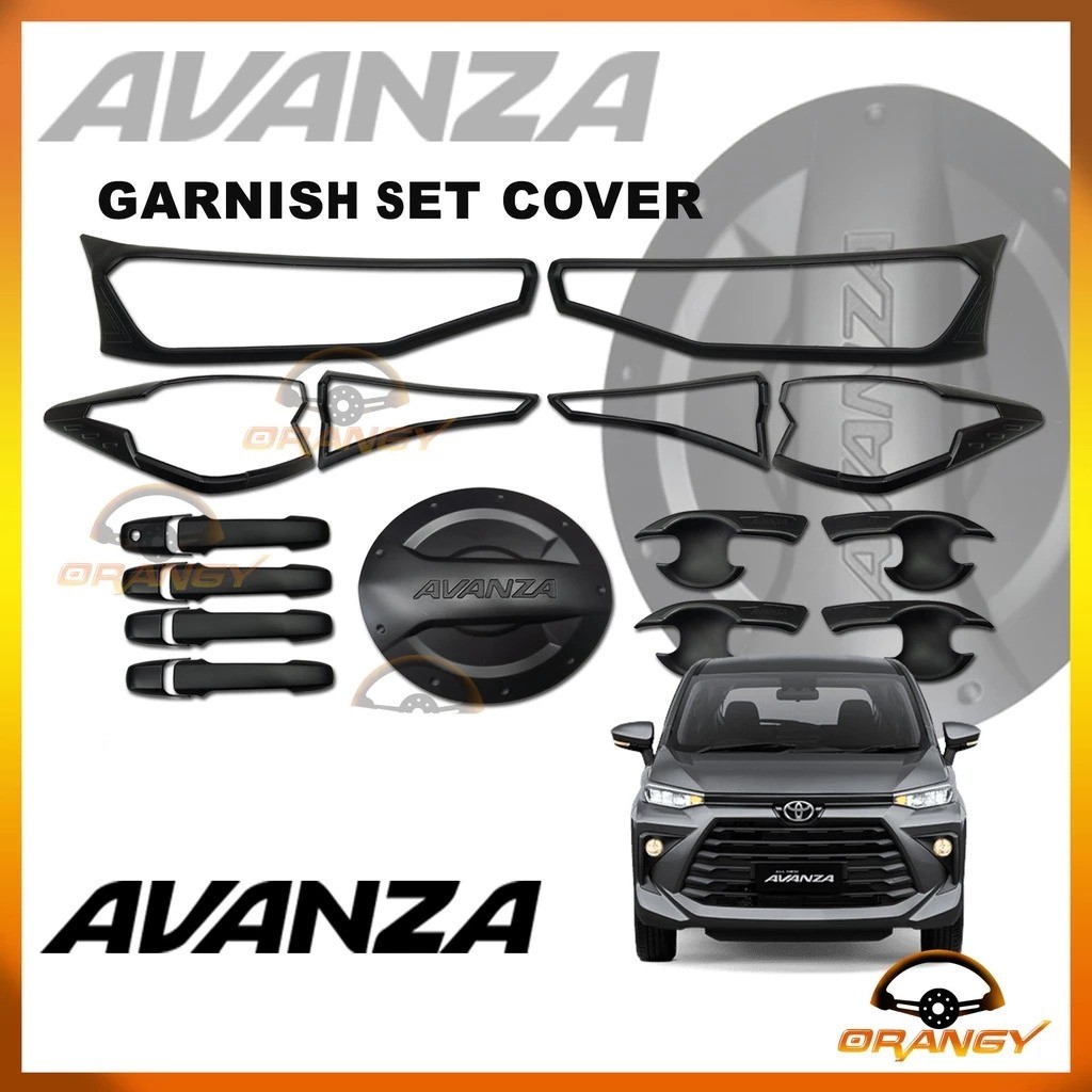 Toyota Avanza 2022 to 2025 G/E/J Variant Garnish Combo Set Cover Matte ...