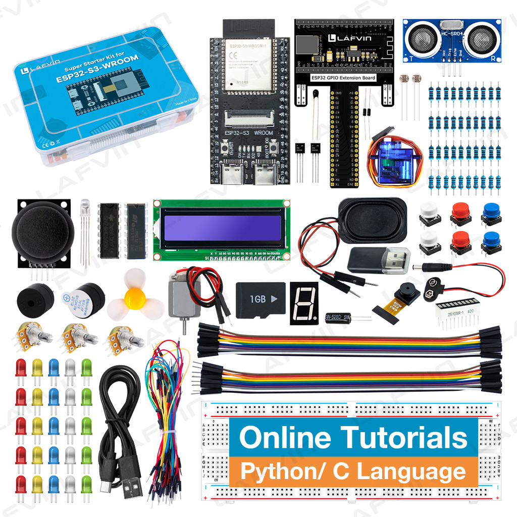 LAFVIN Basic/Ultimate Starter Kit for ESP32-S3-WROOM IOT WIFI, Compatible with Arduino IDE ...