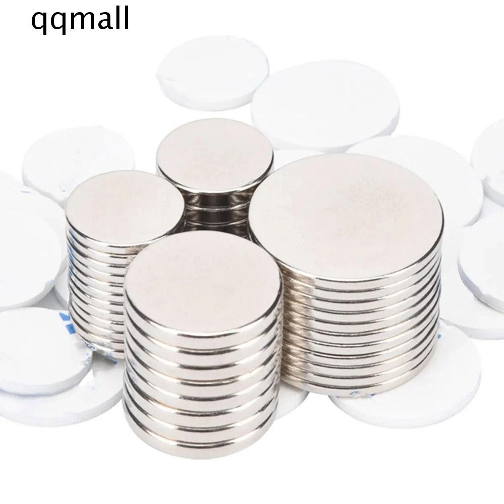 QQMALL 5pcs Adhesive Magnet, Mini Round Sticky Magnets Disc, Neodymium ...