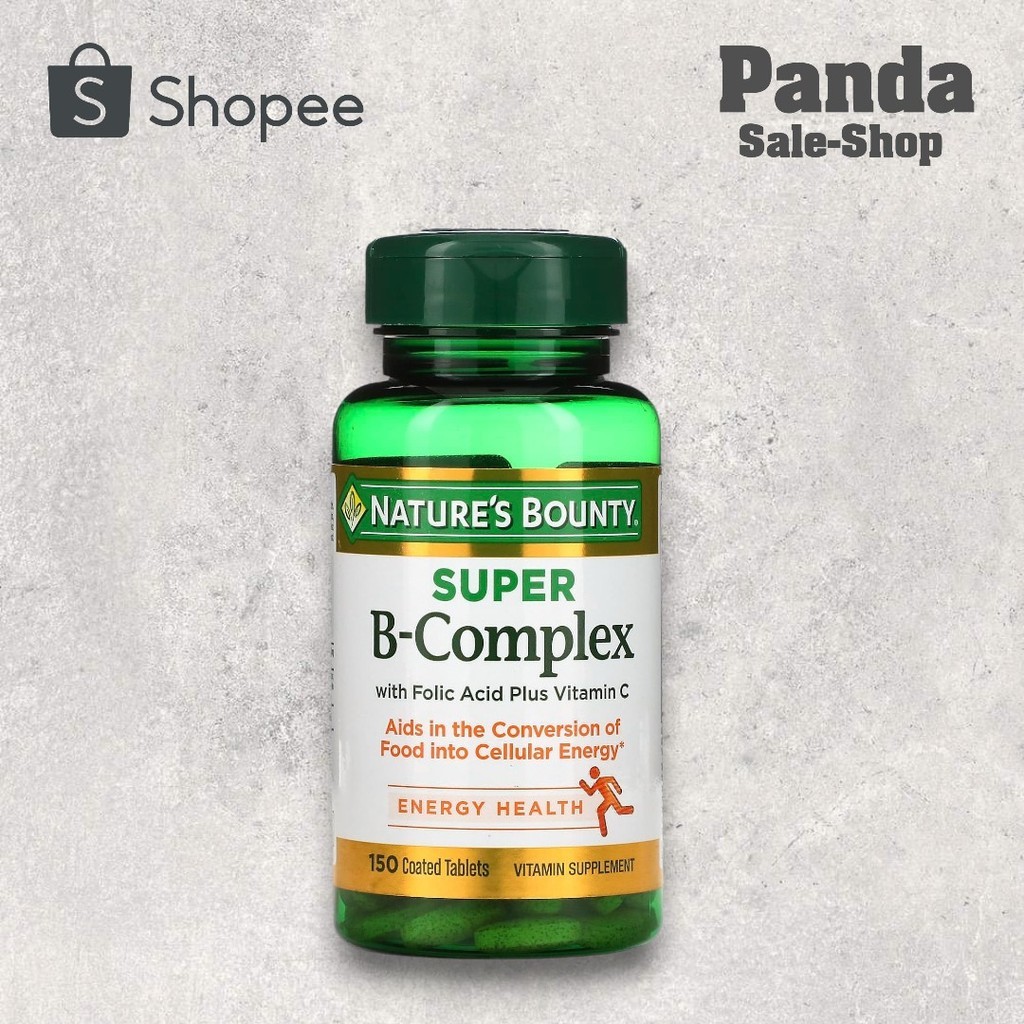 Nature's Bounty Super B-Complex with Folic Acid Plus Vitamin C 150 ...