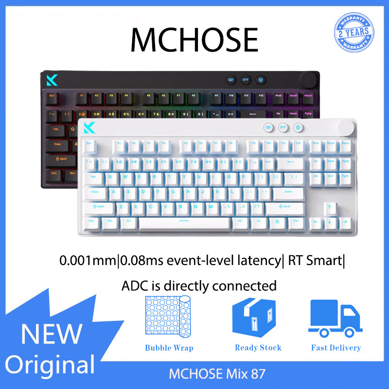 MCHOSE Mix 87 Multi-Function Magnetic Switch Keyboard Knob RT Gaming ...