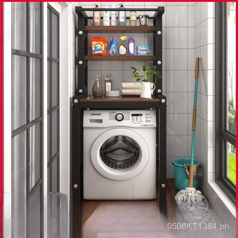 Washing Machine Shelf Toilet Bathroom No-Drill Balcony Modern Simple ...
