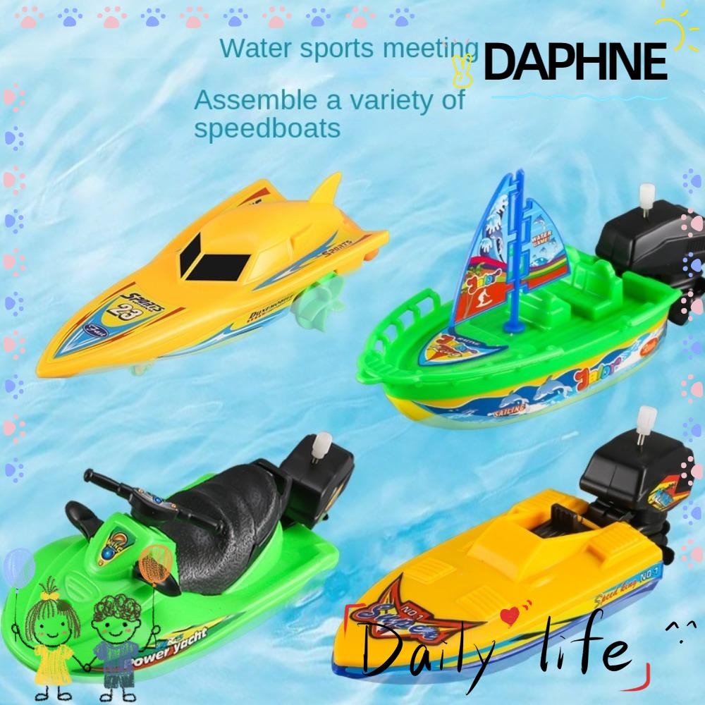 DAPHNE Shower Bath Toy, Ship Clockwork Wind Up Toy, Kid Toys Motorboat ...