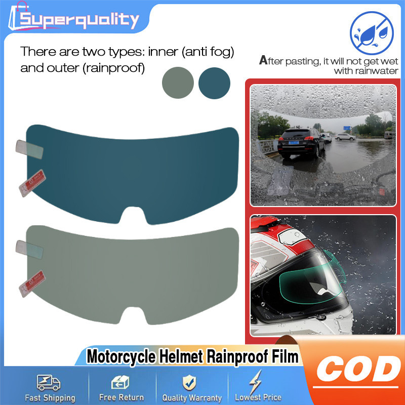 Motorcycle Anti Rain Anti Fog Film for Helmet Transparent Rain-proof ...