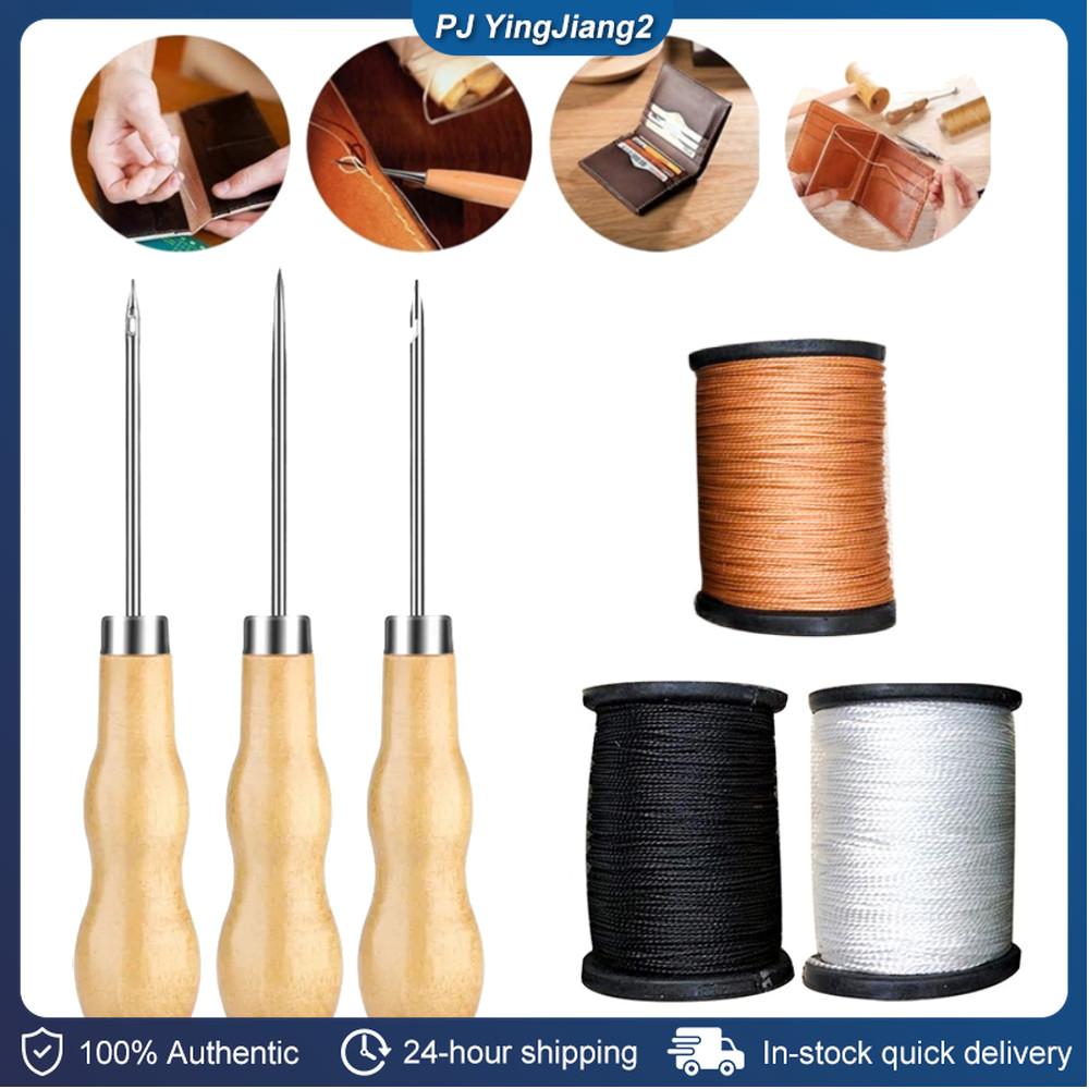 3Pcs Leather Sewing Set DIY Shoe Sewing Kit Shoe Repair Tool Handmade ...