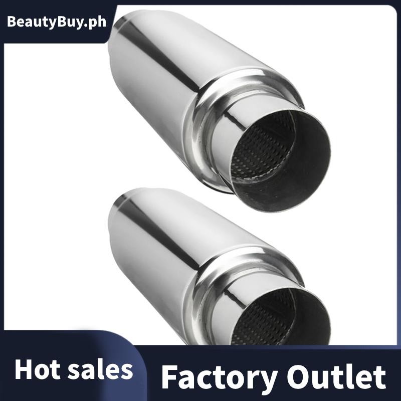 Car Exhaust Muffler 2.5 Inch Inlet Stainless Steel Universal Resonator ...