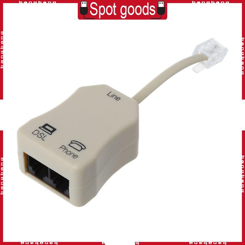 Bang Telephone Splitter RJ11 Adapter ADSL Modem Telephone Phone Fax ...