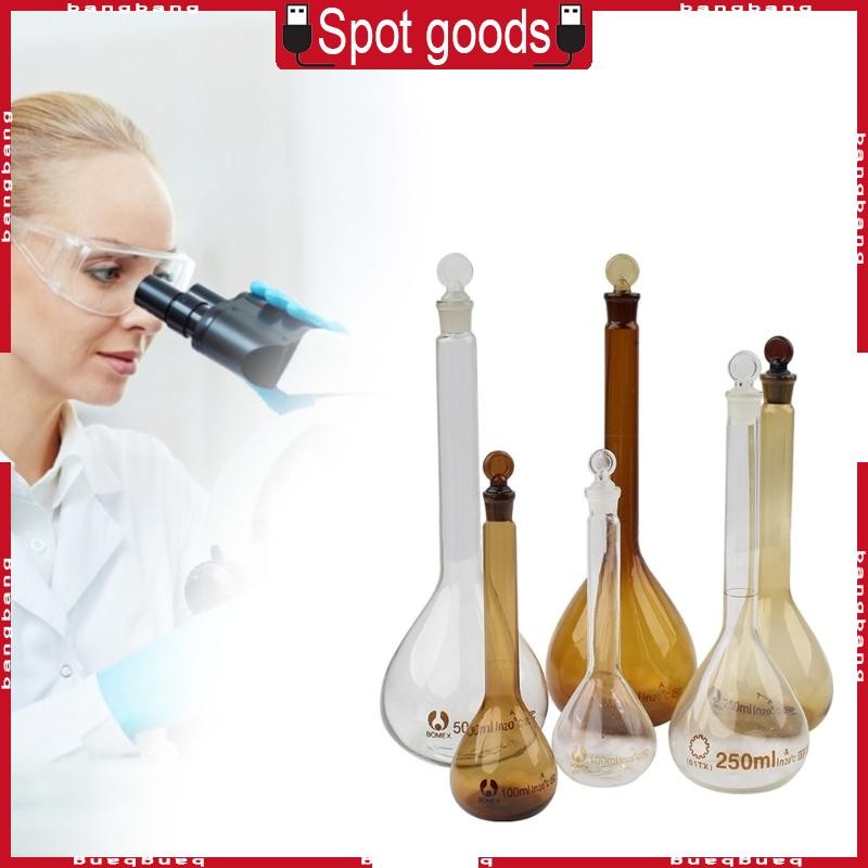 Bang Volumetric Flask 5 10 25 50 100 250 500 1000ml Glassware with ...