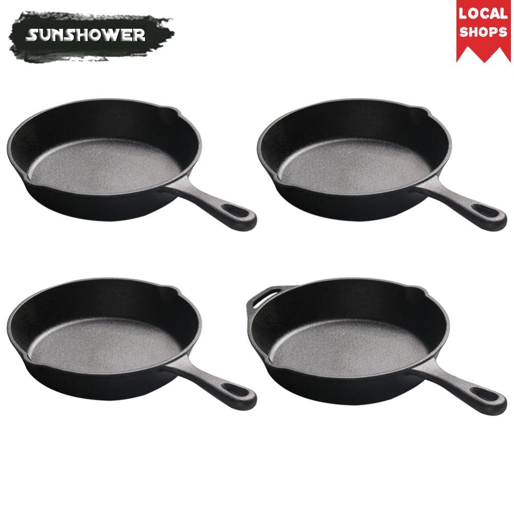 Cast Iron Pan Skillet Nonstick Cast Iron Pot Skillet Mini Steak Flat ...