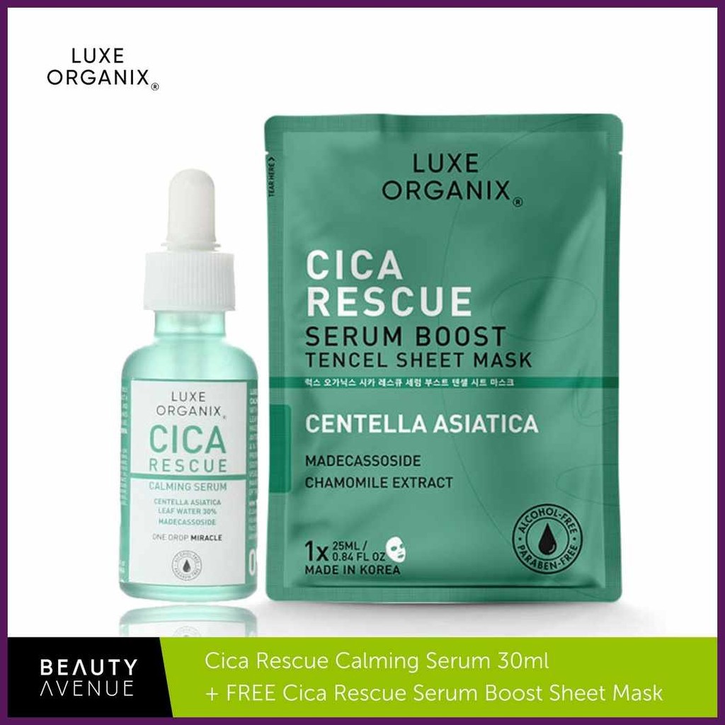 Luxe.s{Organix[kH/Cica>yR)Rescue}x)Calming}a)Serum}P)30ml}J)+}U)FREE ...