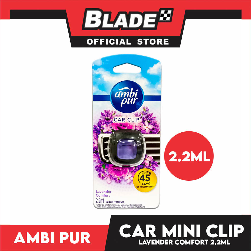 Ambi Pur Car Mini Clip (Lavender Comfort) Air Freshener 2.2ml | Shopee ...