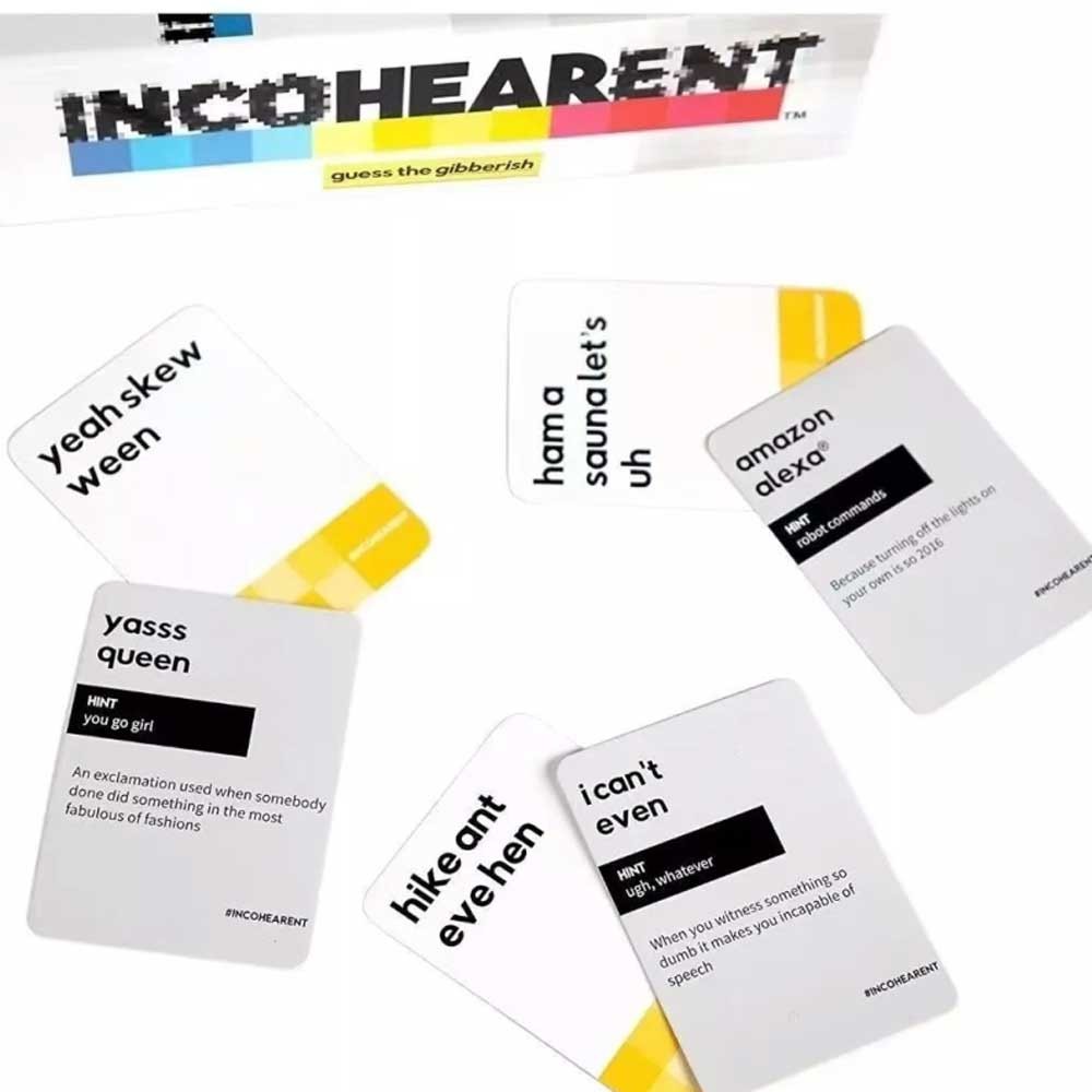 Incohearent The Party Game Where You Compete to Guess The Gibberish ...