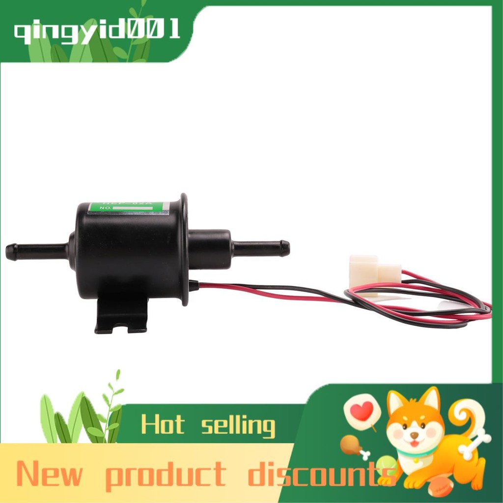 qingyid001 Universal 12V Heavy Duty Electric Fuel Pump Metal Solid ...