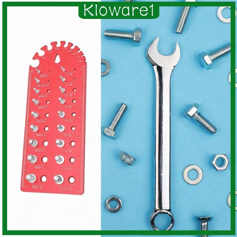 [Kloware1] Nut and Bolt Thread Checker with inch cm Ruler Sizing Tool ...