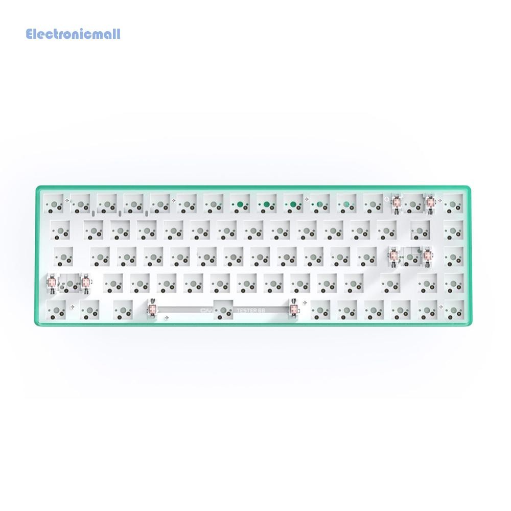 TESTER68 Mechanical keyboard kit TES68 hot-swappable shaft base axis 2 ...