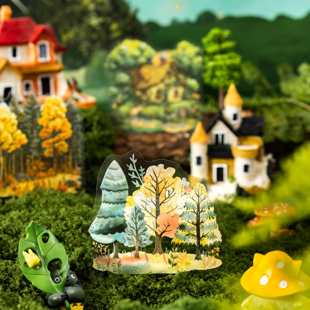 Mr. Paper 20pcs/pack waterproof PET sticker bag Fairy Forest City ...