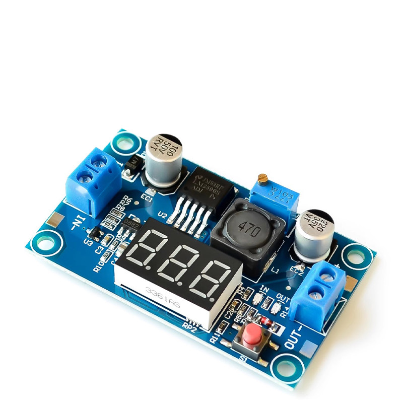 LM2596 DC 4.0~40 to 1.3-37V Adjustable Step-Down Power Module + LED Voltmeter | Shopee Philippines