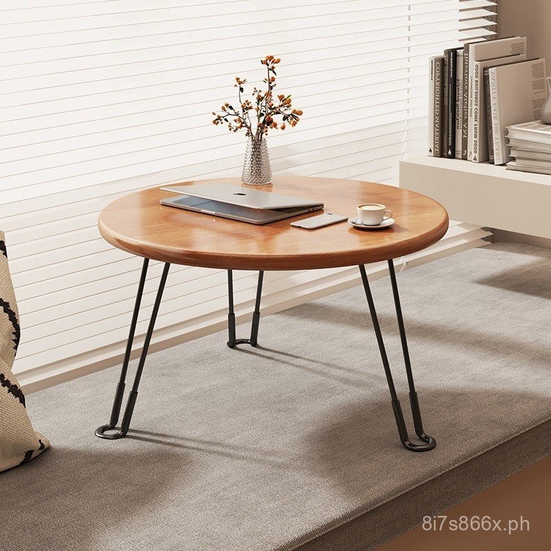 Solid Wood Low Table Household Foldable Bay Window Table Bedroom Coffee ...