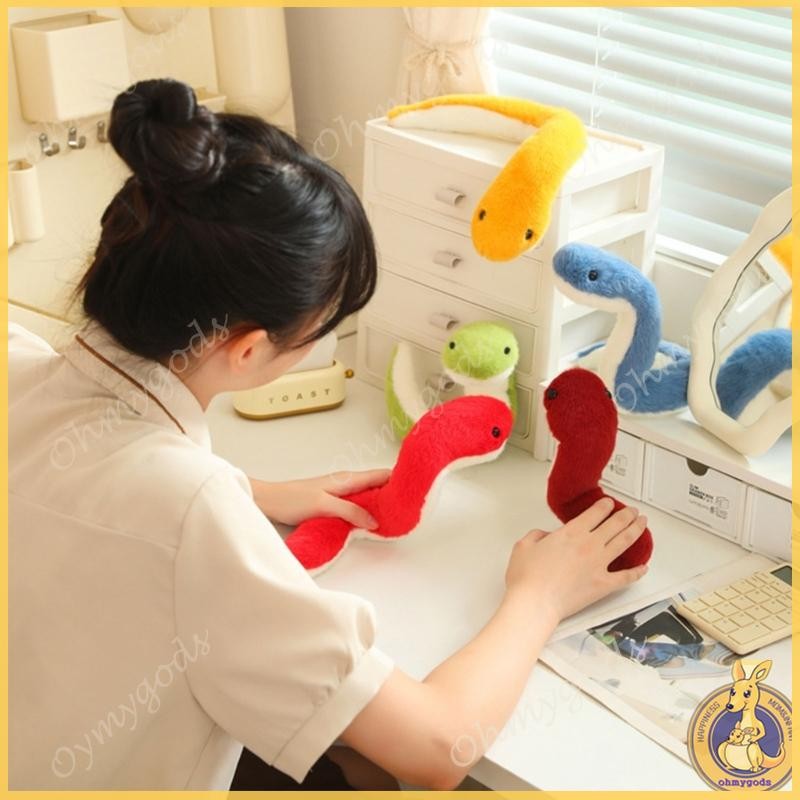 OMG* Poseable Snake Mascots Stuffed Snake Good Fortune Symbol Office Plush Ornament | Shopee ...