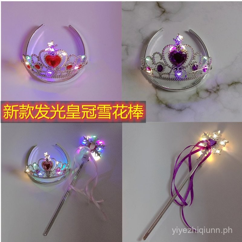 Luminous Crown Headdress Snow Stick Frozen Luminous Crown Headband ...