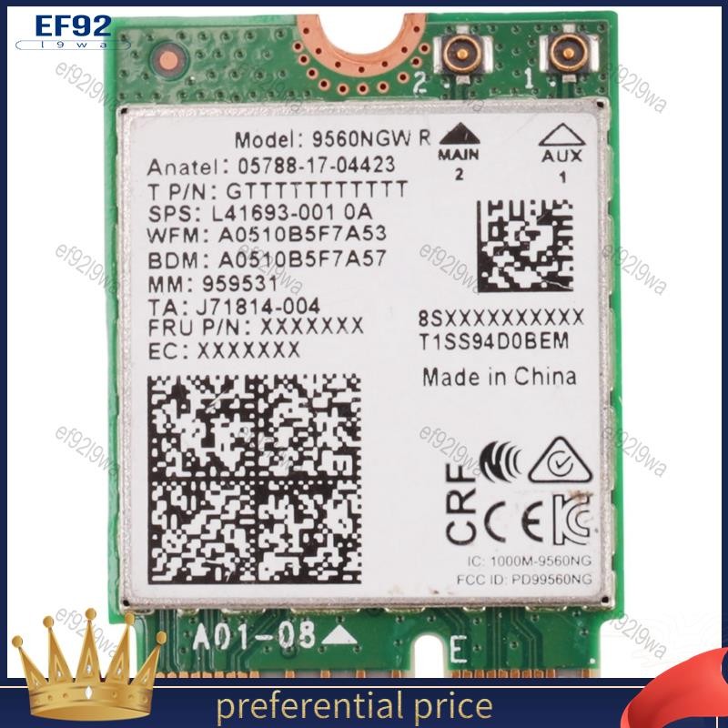 【ef92l9wa】1730Mbps for Dual Band Wireless AC 9560 Desktop Kit Bluetooth ...