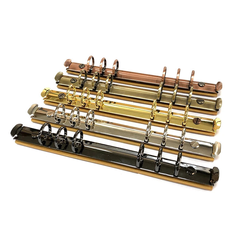 A5 Metal Ring Binder Clips with Bamboo Back Panel 6 Detachable Buckle ...