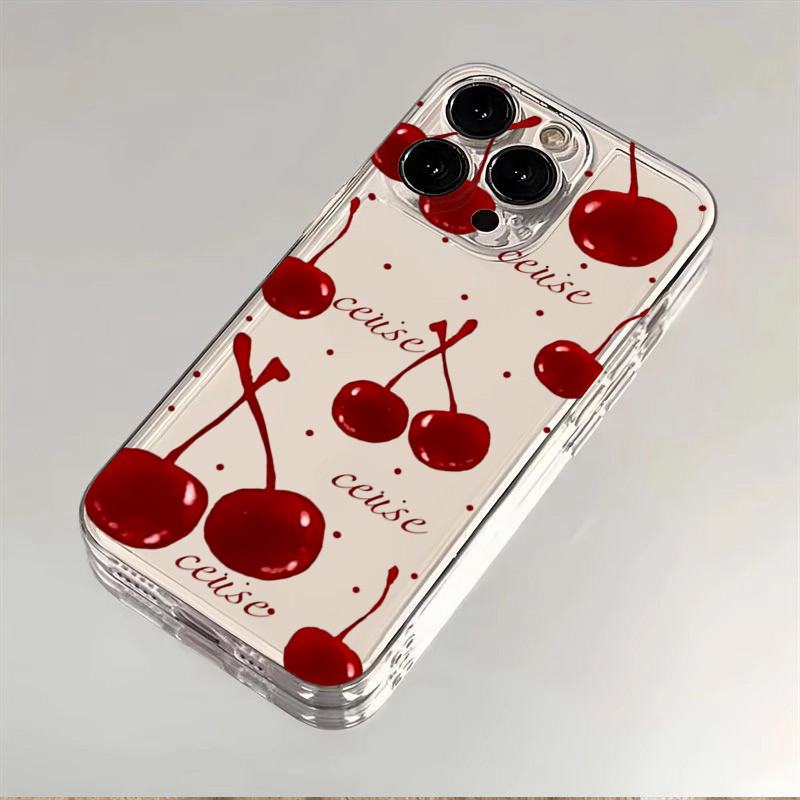 Cute English Red Cherry Case For Samsung A16 A06 A15 A55 A35 A54 A26 ...